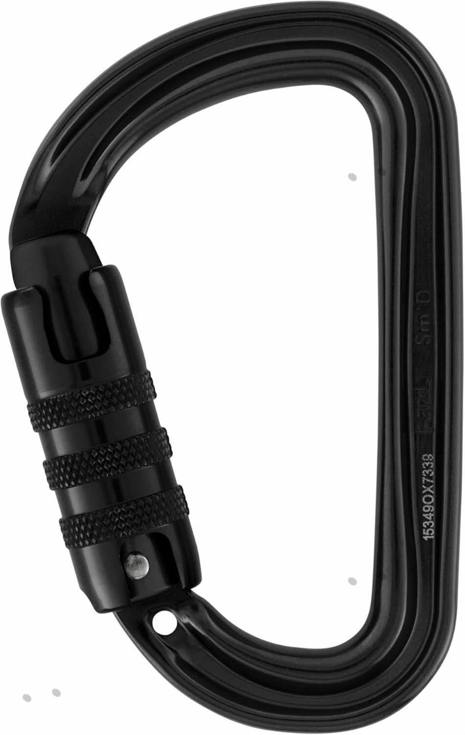 Карабин petzl Sm'D - универсальный, легкий, компактный карабин D-образной формы с блокировкой для скалолазания и ледолазания.