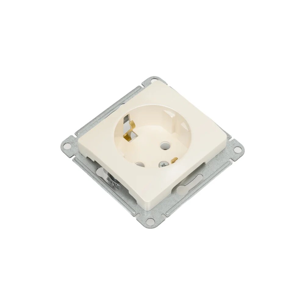 Розетка, Systeme, Systeme Electric Glossa Перламутр с/з, 16А SE GSL000643, Механизм, (ранее — фото 1