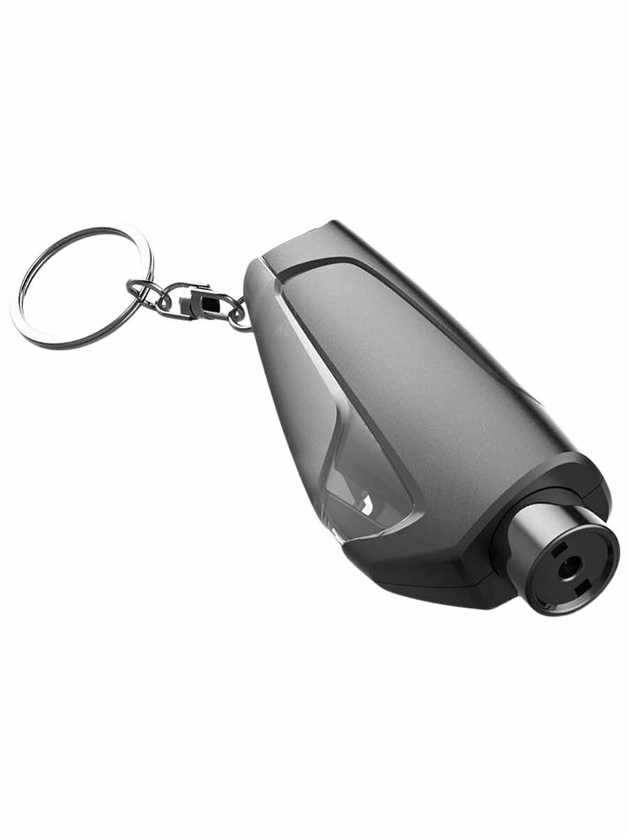 Брелок для автомобилиста черный, стропорез, аварийный молоток, нож для ремня безопасности