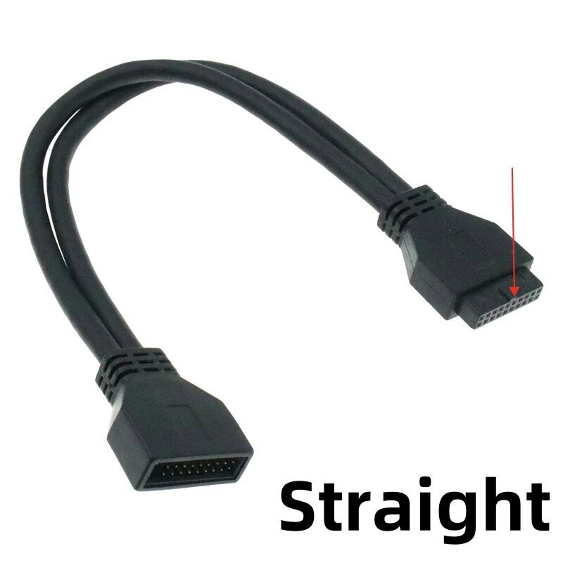 Передняя панель материнской платы USB3.0 20Pin/19Pin удлинитель «папа-мама» 90-градусный высокоскоростной кабель для передачи данных для корпуса настольного ПК