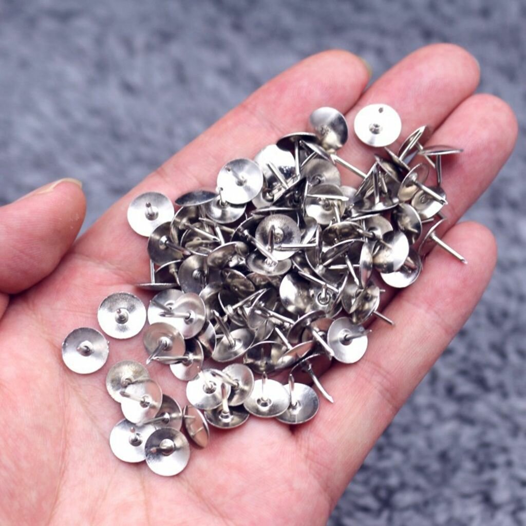 100 штук, многофункциональная цветная кнопка с плоской головкой-белая