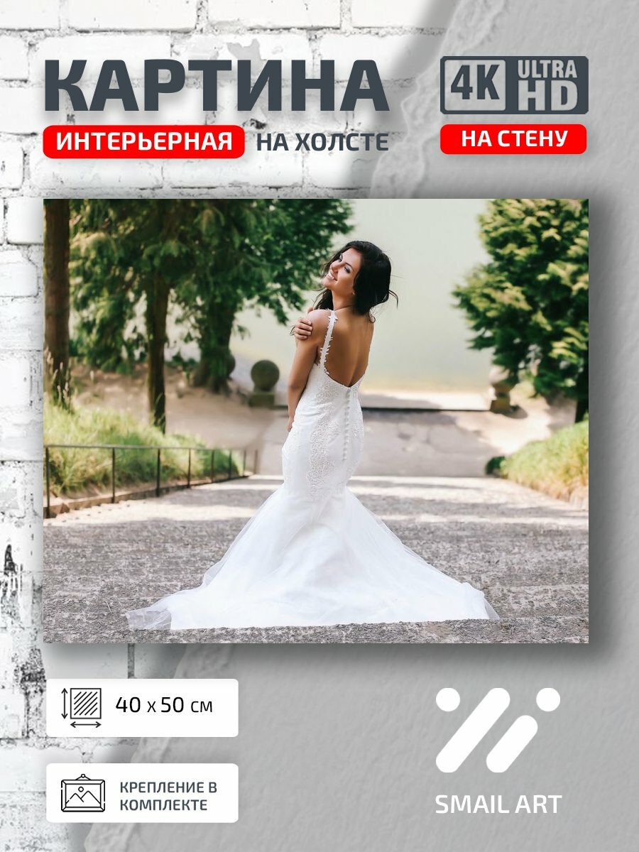 Картина на холсте интерьерная 40 на 50 на стену Деревья Portrait для студии портрет декор