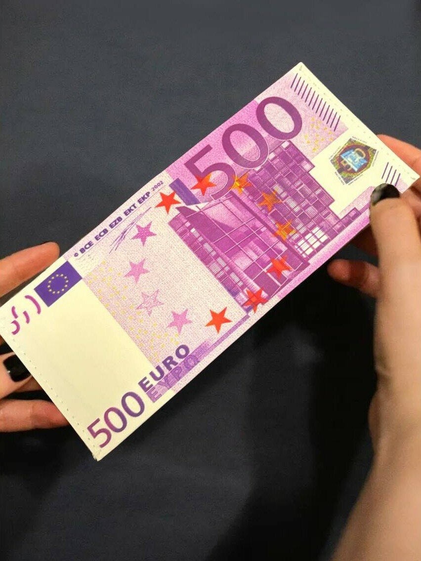 Подарочный конверт для денег и подарочных карт "500 долларов". Портмоне