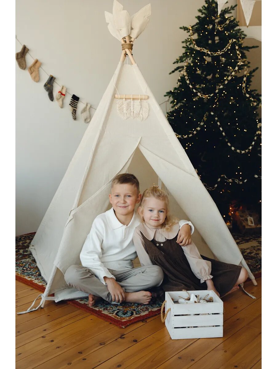 Вигвам льняной игровая палатка