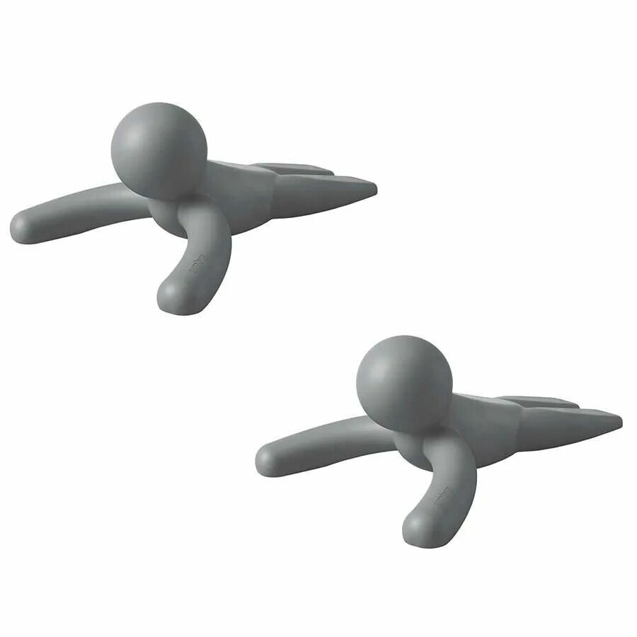 Набор дверных стопперов Umbra Buddy 2 шт, серый