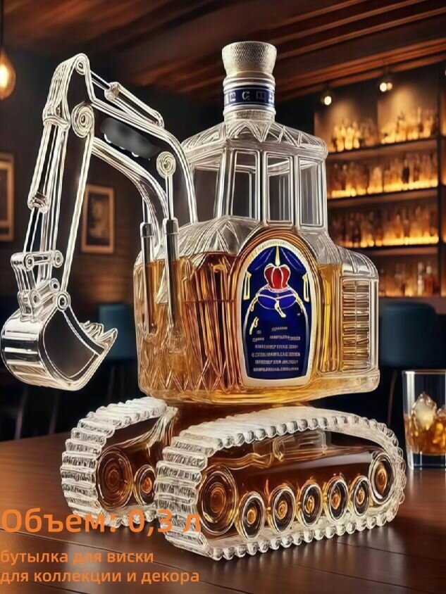 Бутылка для виски, для коллекции и декора, 0.3L