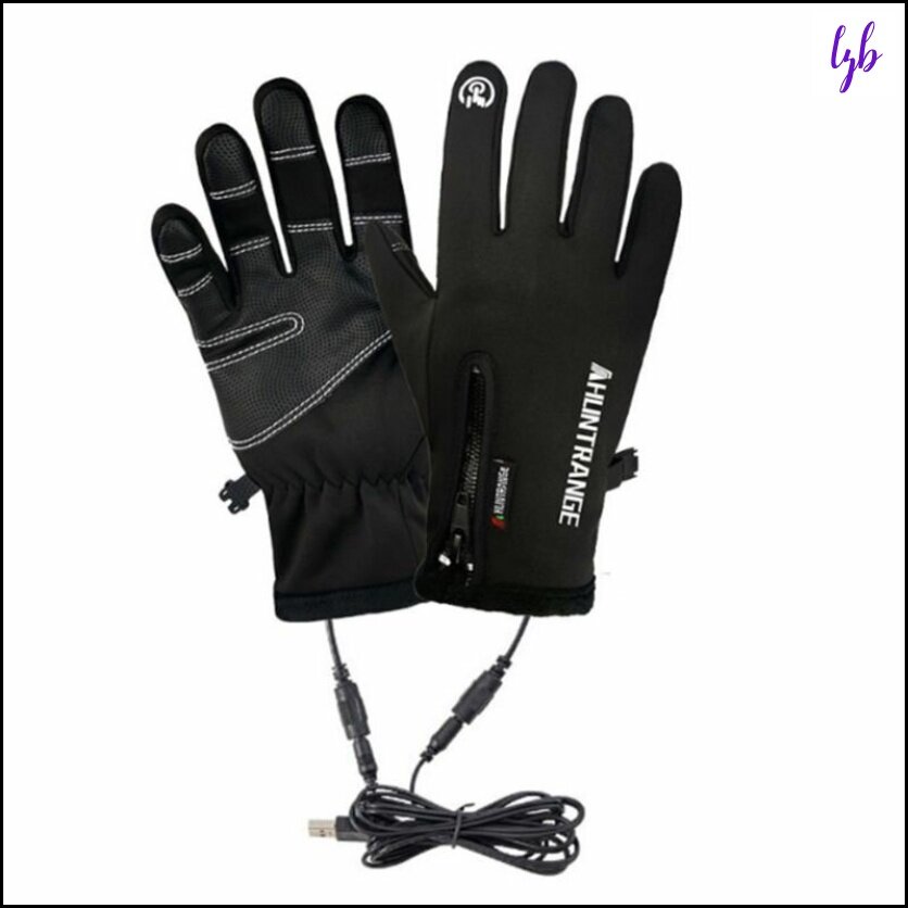 Перчатки, с электрообогревом, нейлон, размер M/L/XL, черные/серые