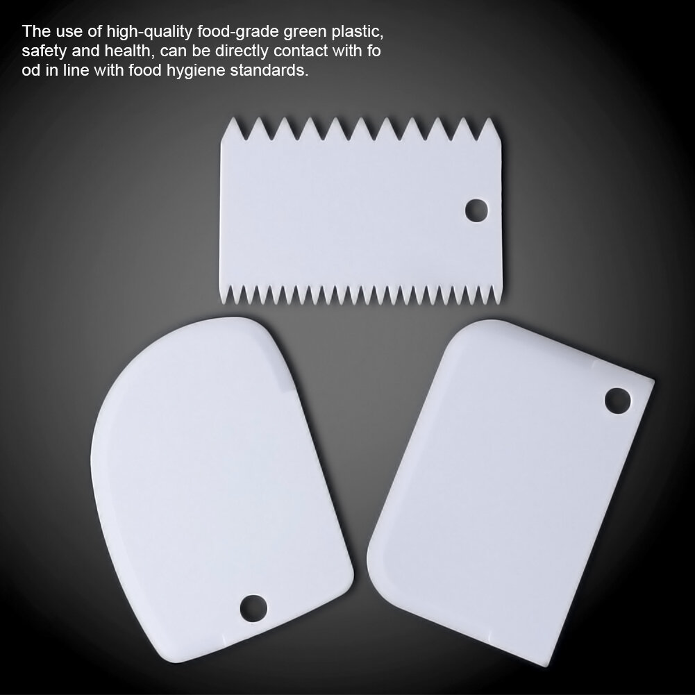 Белый прямоугольный скребок из 3 частей для хлеба и яичных тартов, кухонные гаджеты