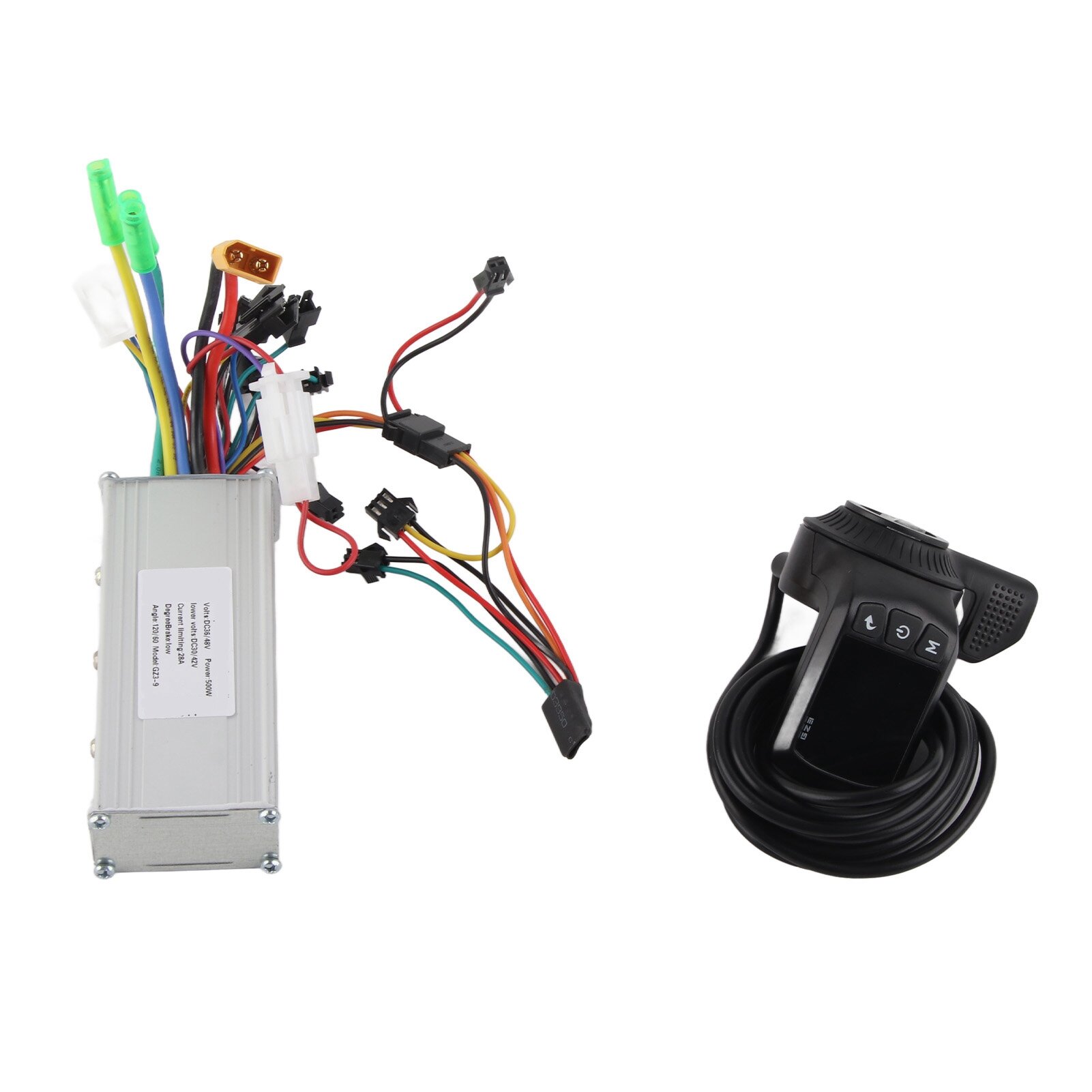 Контроллер электрического велосипеда, дроссельная заслонка для большого пальца, 500 Вт, двигатель скутера, бесщеточный контроллер и ЖК-метр, дроссельная заслонка для пальца, 36 В, 48 В