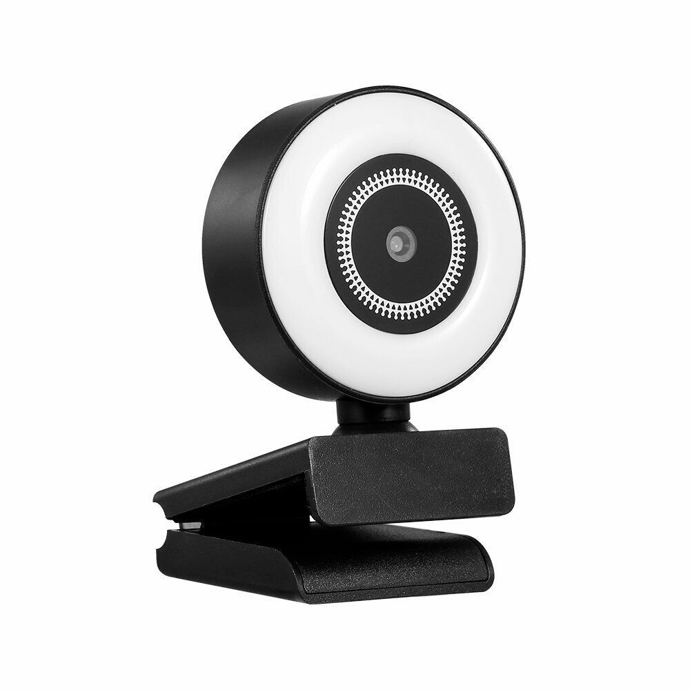 Webcam 1080P HD с кольцевым светом Mini Автофокус встроенный микрофон для видеостриминга видеоконференций разрешение 2.0MP 30fps поддержка Windows 2000 XP XP2 Vista Win7 Win8 Win10 Mac OS Linux размер 5.3*5.5*7.5cm вес 88.4g упаковка 8.8*6.8*11.3cm вес