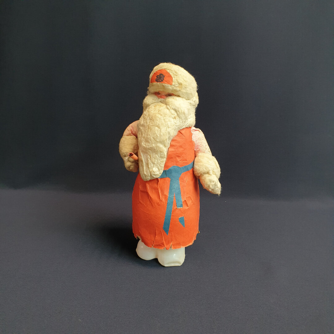 Дед Мороз ватный, высота 26 см, винтаж СССР