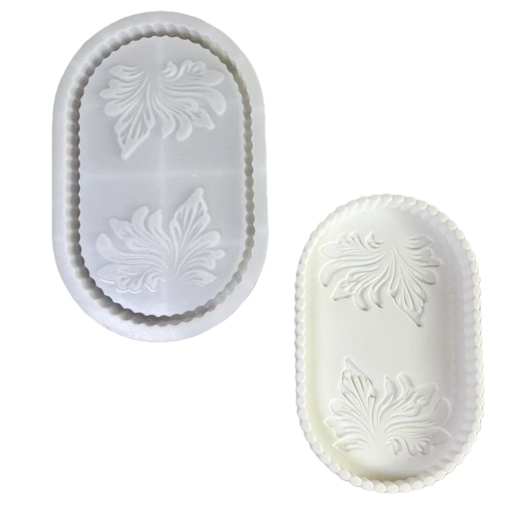 Художественная многоразовая силиконовая форма для овального подноса, гипс, декор дома