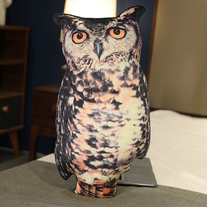 Мягкая игрушка-подушка в виде дикого животного: забавный фазан, сова, плюшевая игрушка, подушка, подарок на день