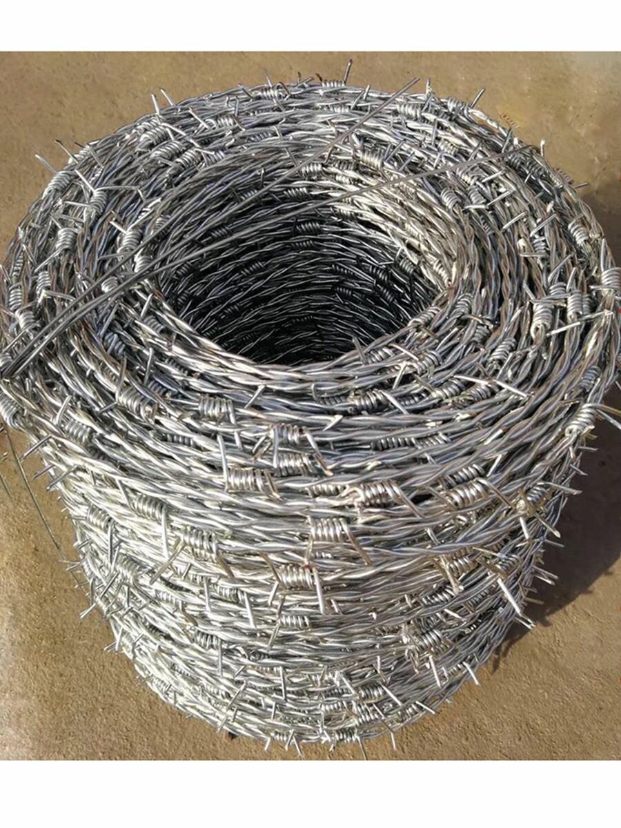 NOETLYO Проволока колючая, диаметр1.8, Двойная нить, Подходит для изготовления заборов, загонов для животных, кормушек для птиц