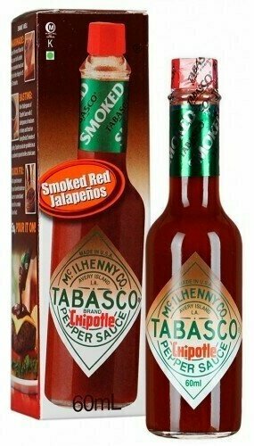 Соус Tabasco Чипотле, перечный, умеренно острый, стеклянная бутылка, 60 мл — фото 1