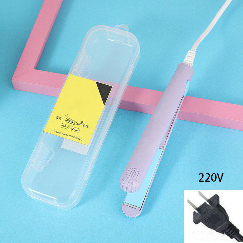 Мини щипцы для завивки и выпрямления волос stylish mini clip, abs пластик, 45 вт, сертификат ce, фиолетовый