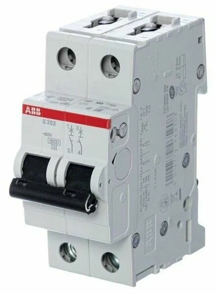 Автомат модульный 2P 40A C 6кА 2 мод,