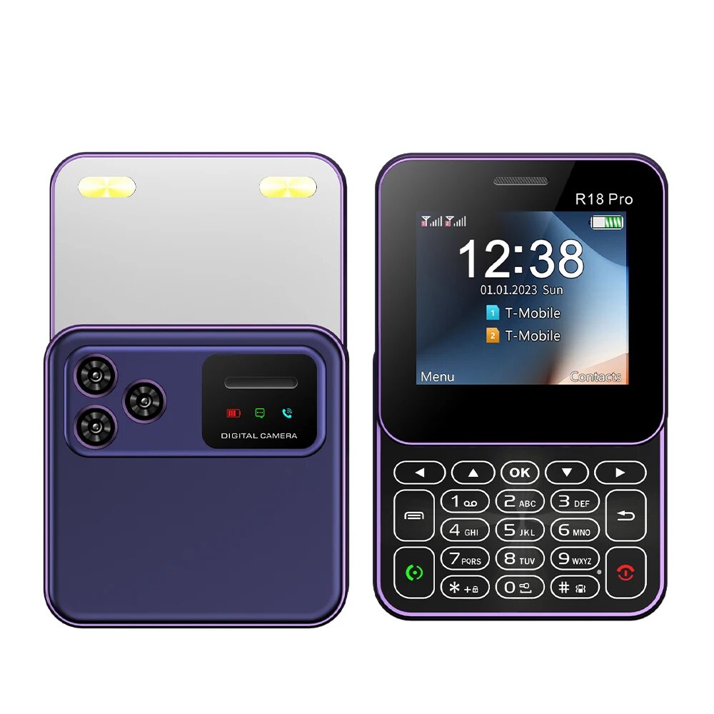 Low Price Sale SERVO R18 PRO Side Slider Mobile Phone Dual SIM Speed Dial Magic Voice Flashlight 2.4" Rotating Screen Cellphone