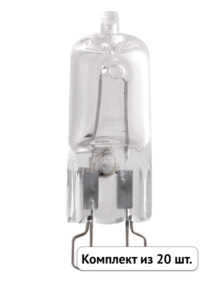 Капсульная галогенная лампа Jazzway PH-G9, 40Вт, 220-240В, G9, прозрачное стекло (комплект из 20 шт.)