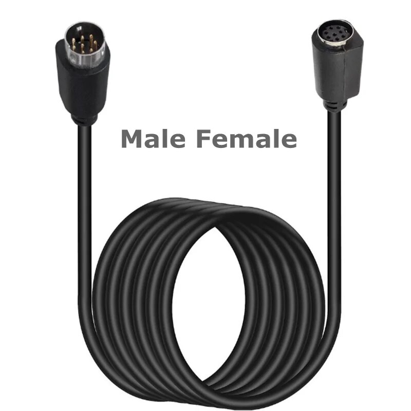 Кабель Mini DIN 8pin M-F, 0.5m