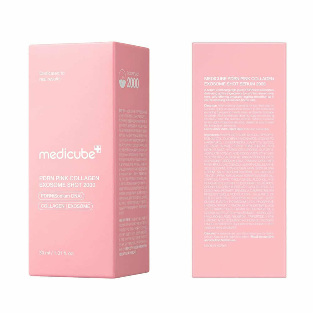 Омолаживающая ампула с микроиглами medicube PDRN Pink Collagen Exosome Shot Serum 2000