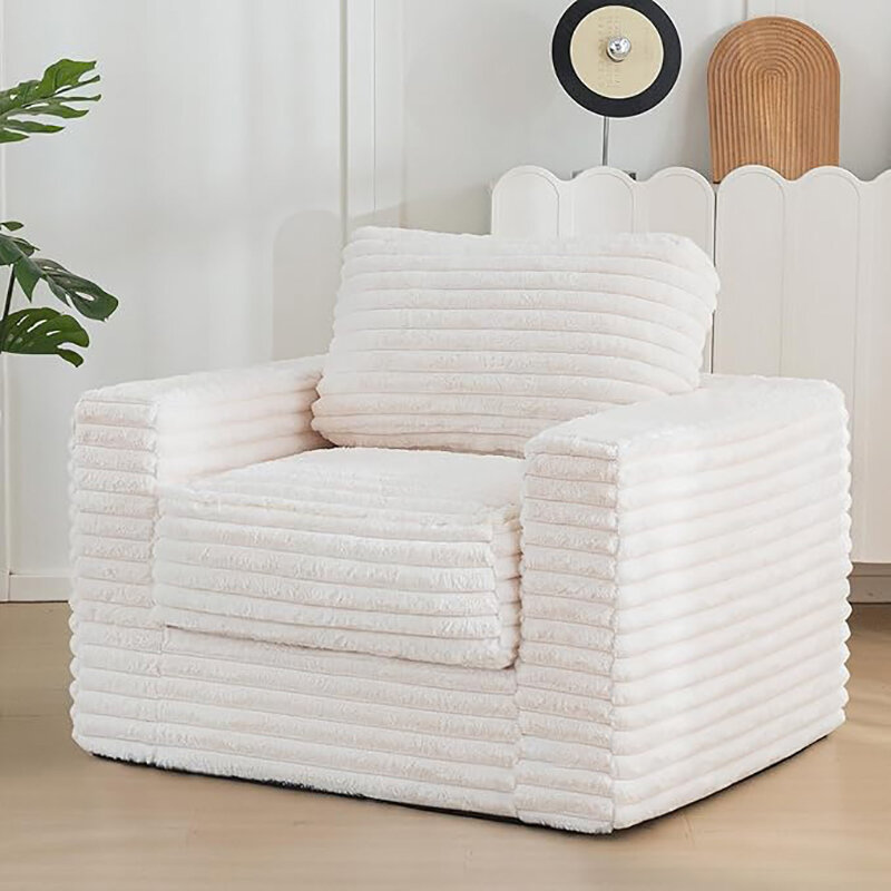 Диван-кровать, китайский Шуньгун, тканевая обивка, 90*80*80 см, высота в сидячем положении 40 см, белое