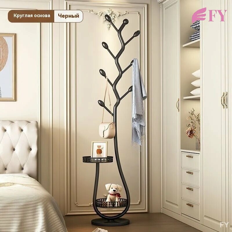 Вешалка-рейл для одежды, напольная, металл, черная, 171 х 30 х 30 см