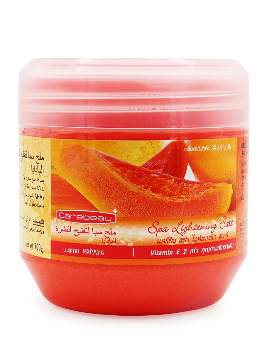 Carebeau Скраб для тела солевой с витаминами C и E Папайя Spa Lightening Salt Scrub Papaya, 700 г