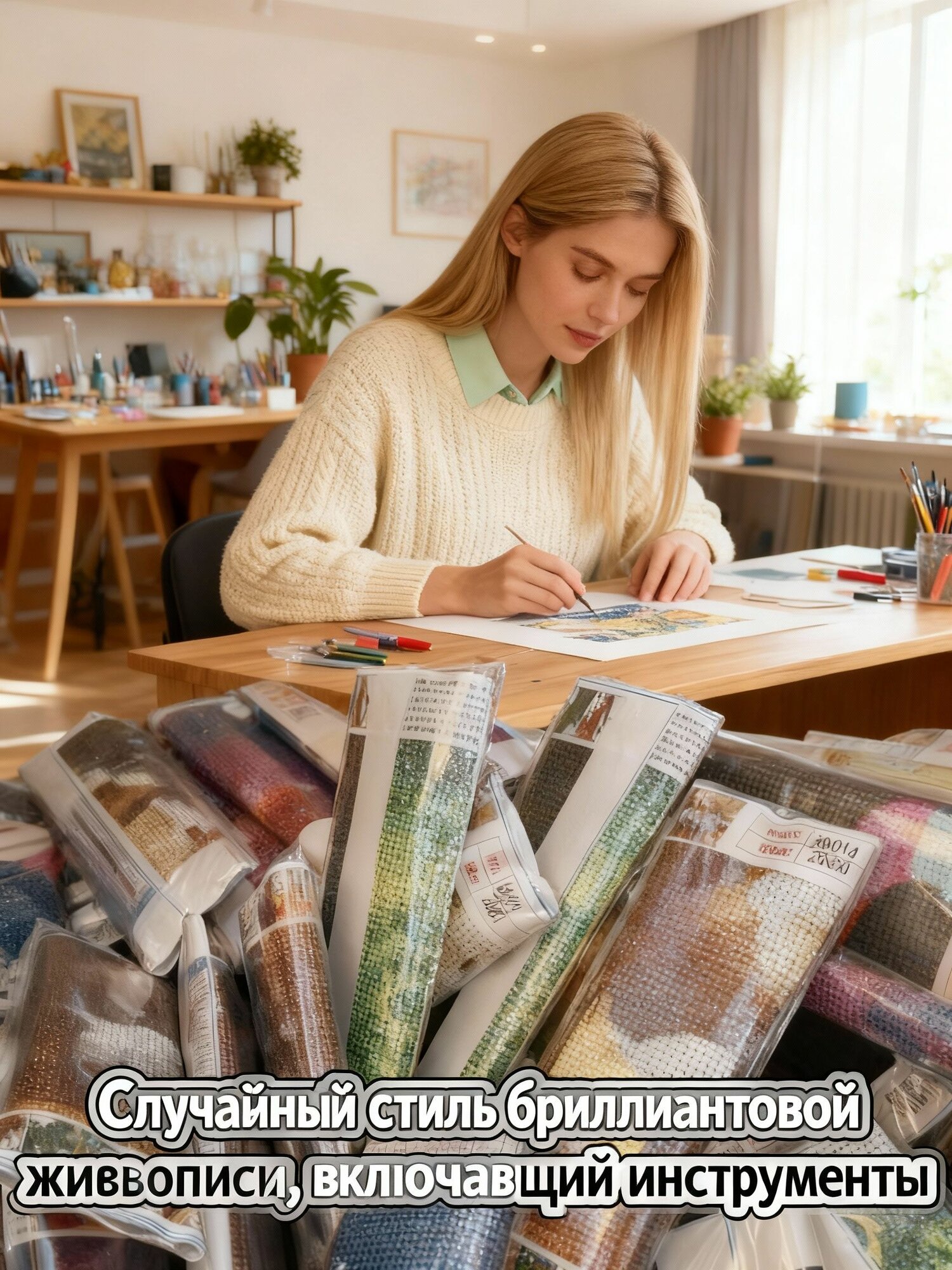 Набор для алмазной вышивки Случайный рисунок 30*40/30*30 см, полный комплект страз и инструментов, распродажа остатков, низкая цена