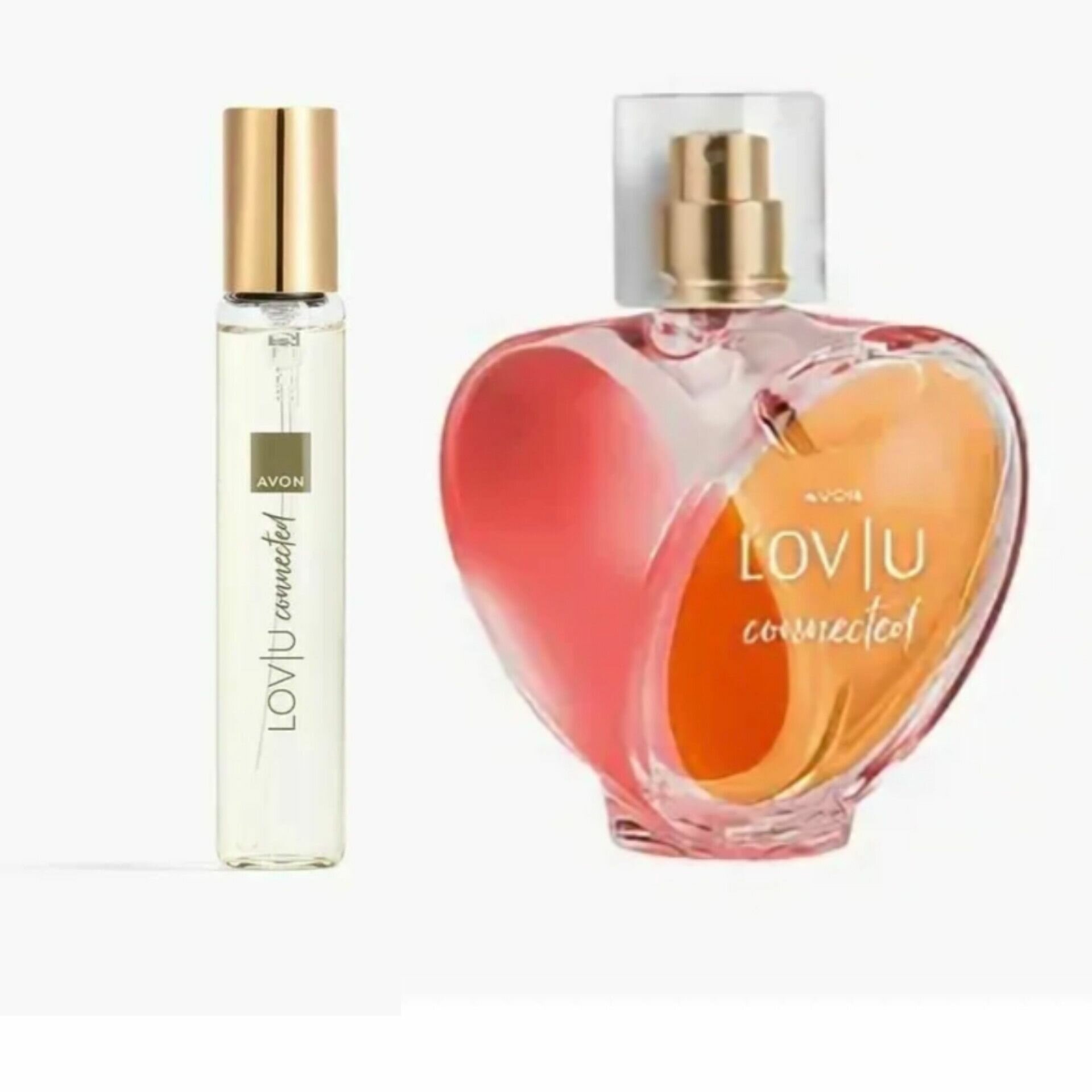 Подарочный Парфюмерный набор LOV U Connected AVON, для неё из двух предметов плюс пакет. Подарок девушке на новый год, день рождения.