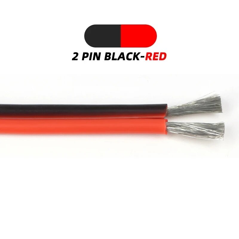 Гибкий силиконовый кабель 1-50 м медный 2 контакта 30-8 AWG для автомобильного аккумулятора 24AWG, 5 meters