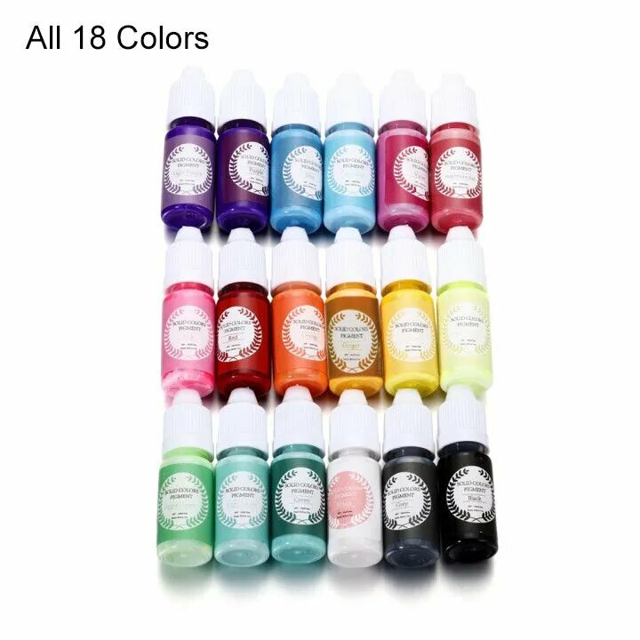 Набор красителей для эпоксидных смол, жидкие краски пигменты для заливки смолы, 10 г/бутылка,18 шт
