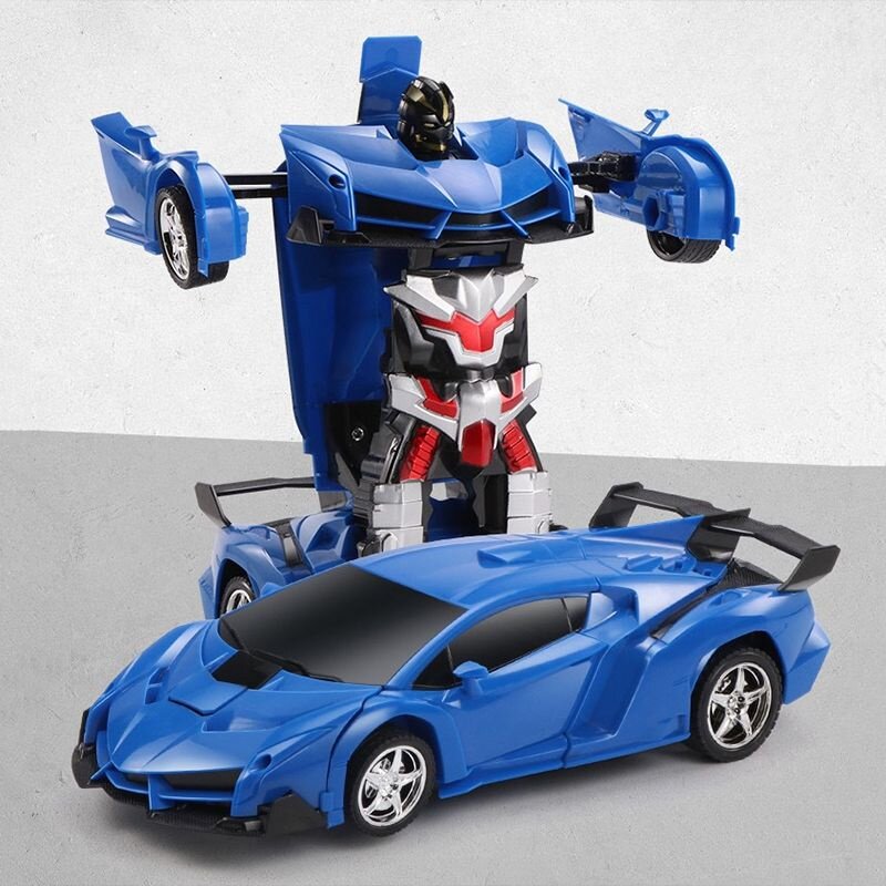 Робот трансформер top tier 118 rc car с аккумуляторами, синий lamborghini