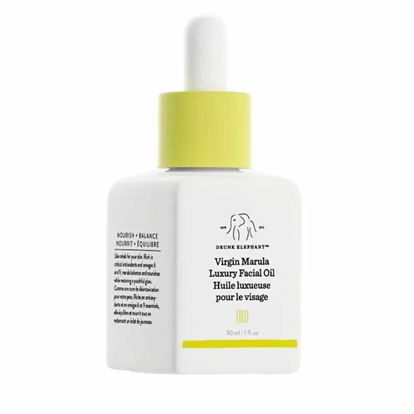 DRUNK ELEPHANT Роскошное масло для лица Virgin Marula Luxury Facial Oil, 30 мл