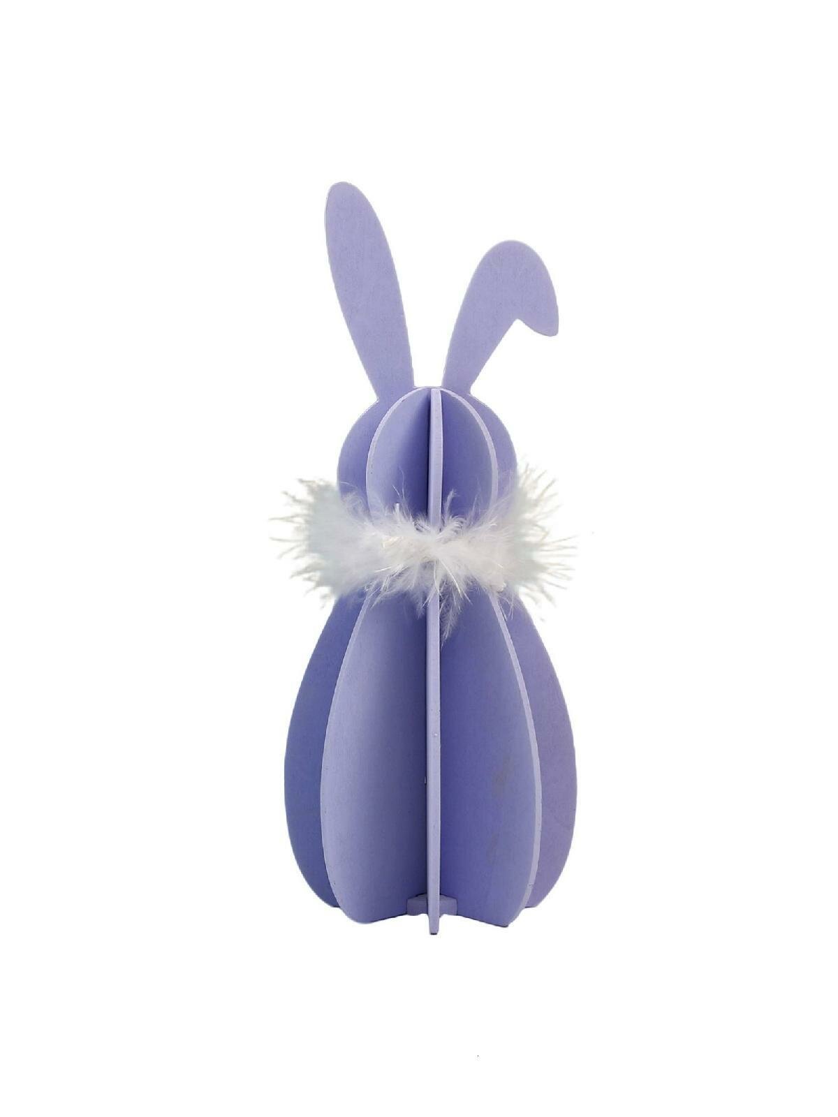 Пасхальные Кролики Украшения DIY 3D Пасхальные Кролики Деревянные Поделки Набор Настольный Орнамент Незаконченные Деревянные Кролики Ломтики Набор