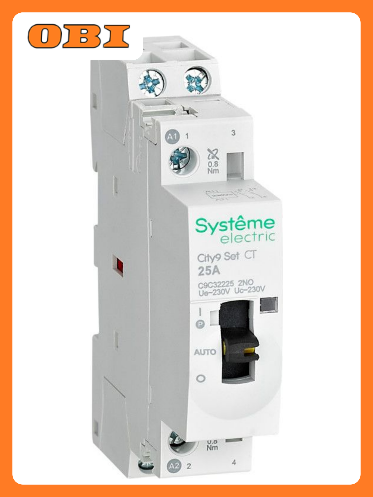 Контактор Systeme Electric City9 Set SE C9C32225, 25A, 2NO, IP20, 18мм