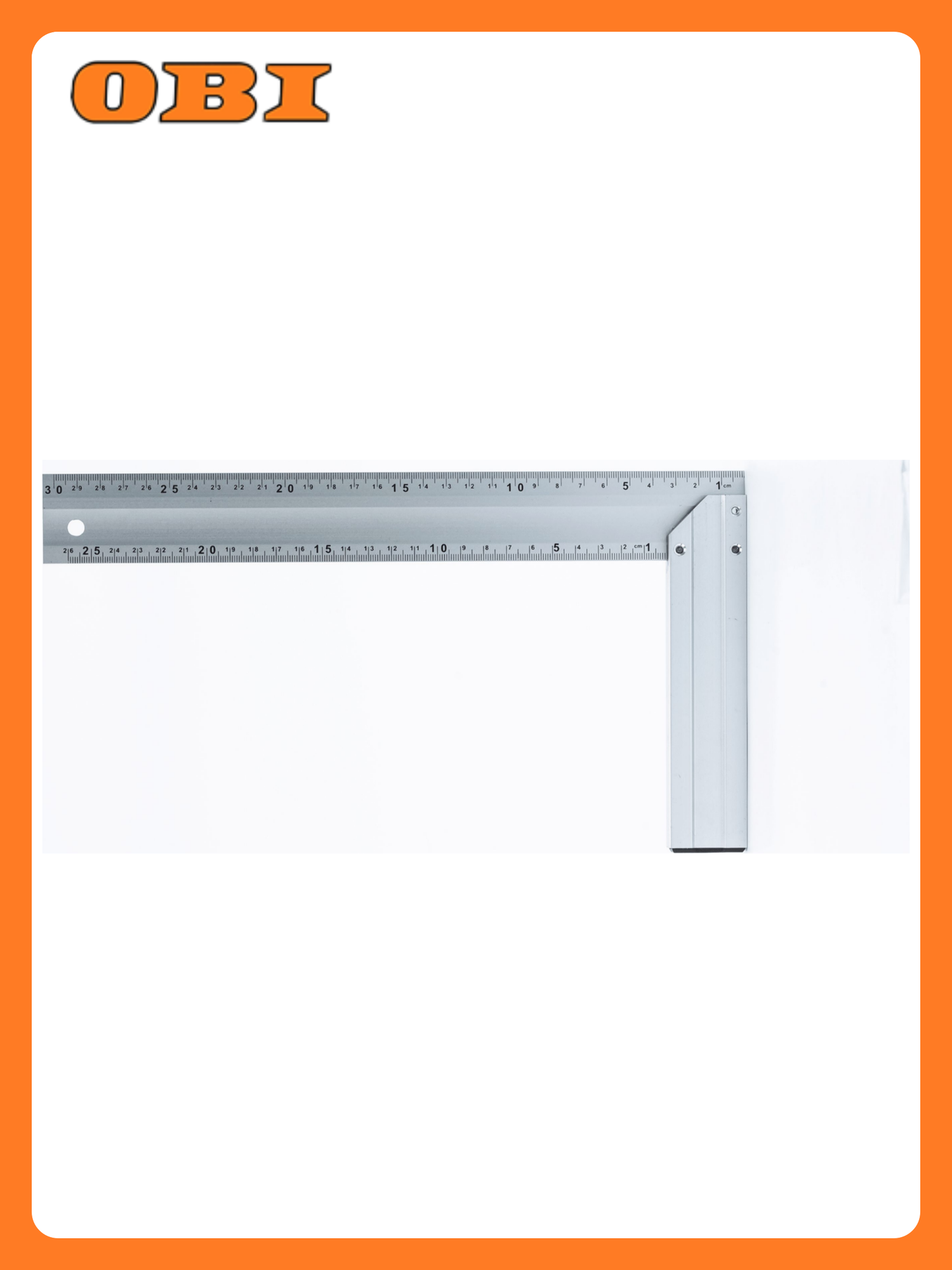 Угольник строительный ALUKOMTOOLS, двухсторонний, алюминиевый, метрическая шкала, 30см