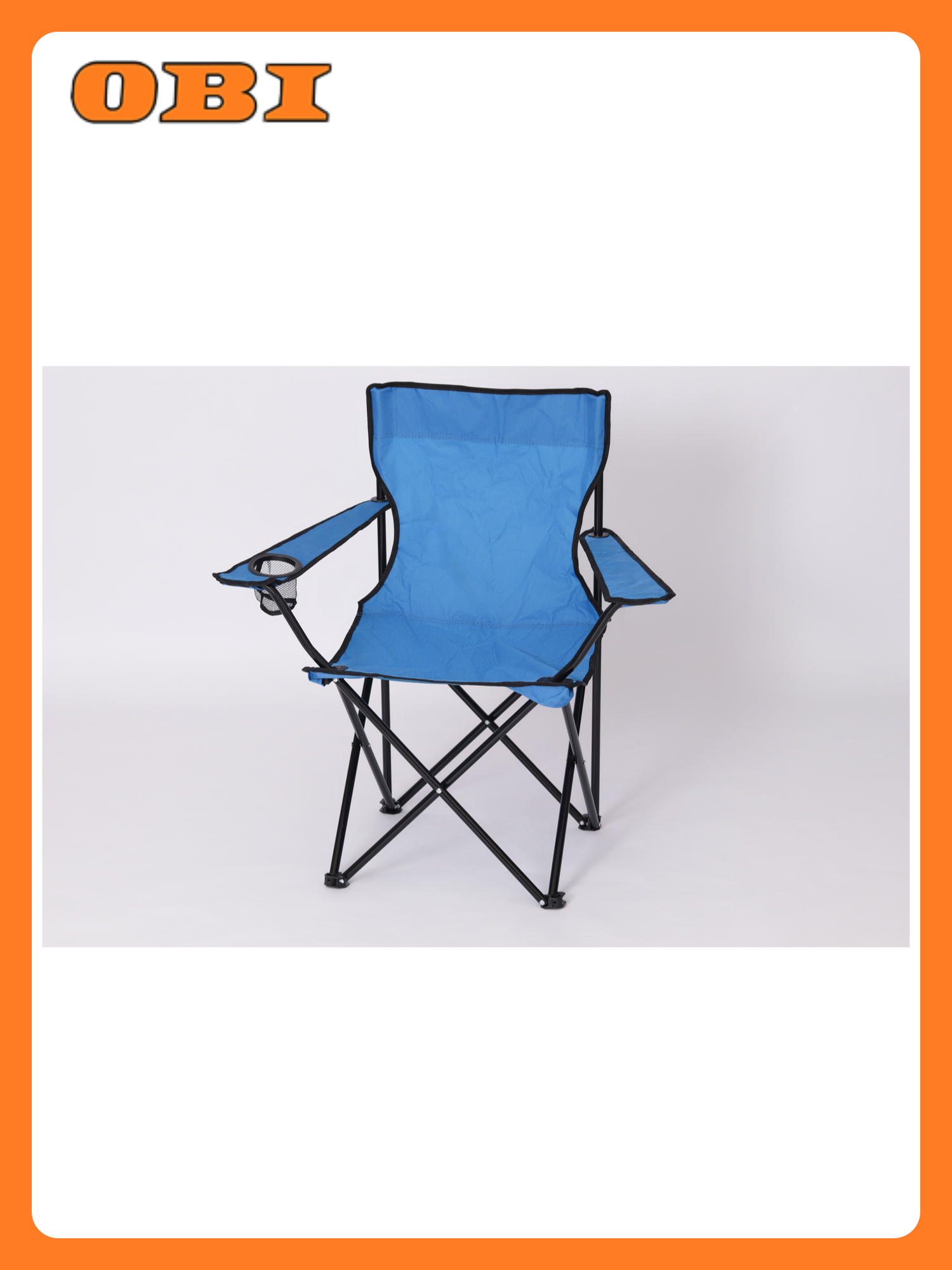 Кресло складное туристическое 48х48х84 см синий