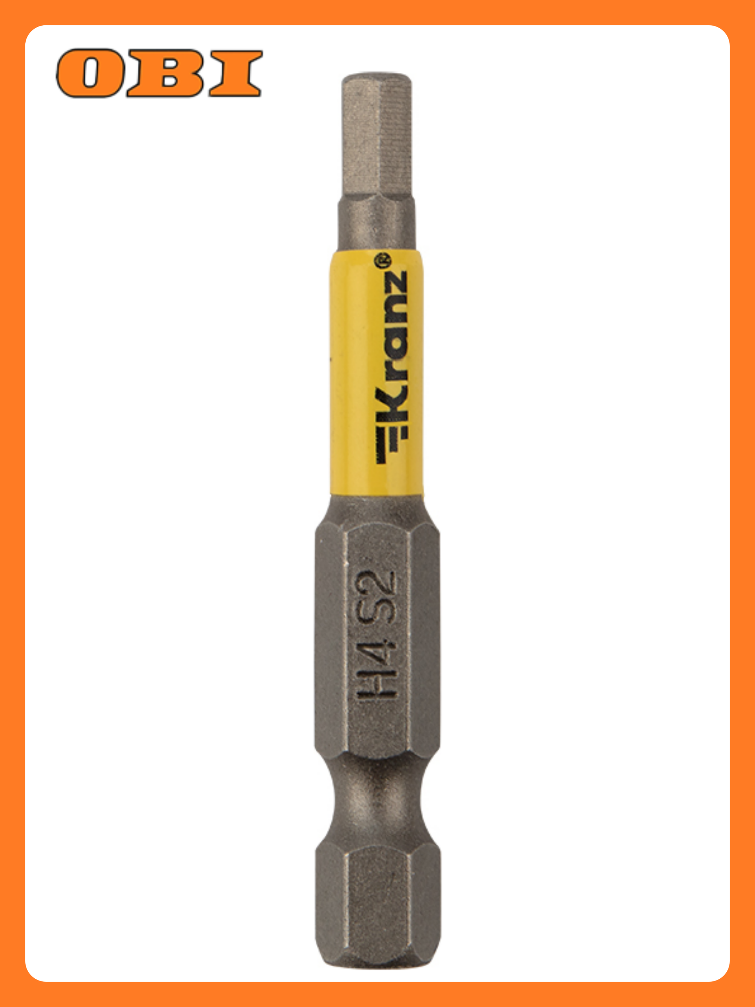 Бита шестигранная для шуруповерта HEX4х50 мм (2 шт./уп.) Kranz