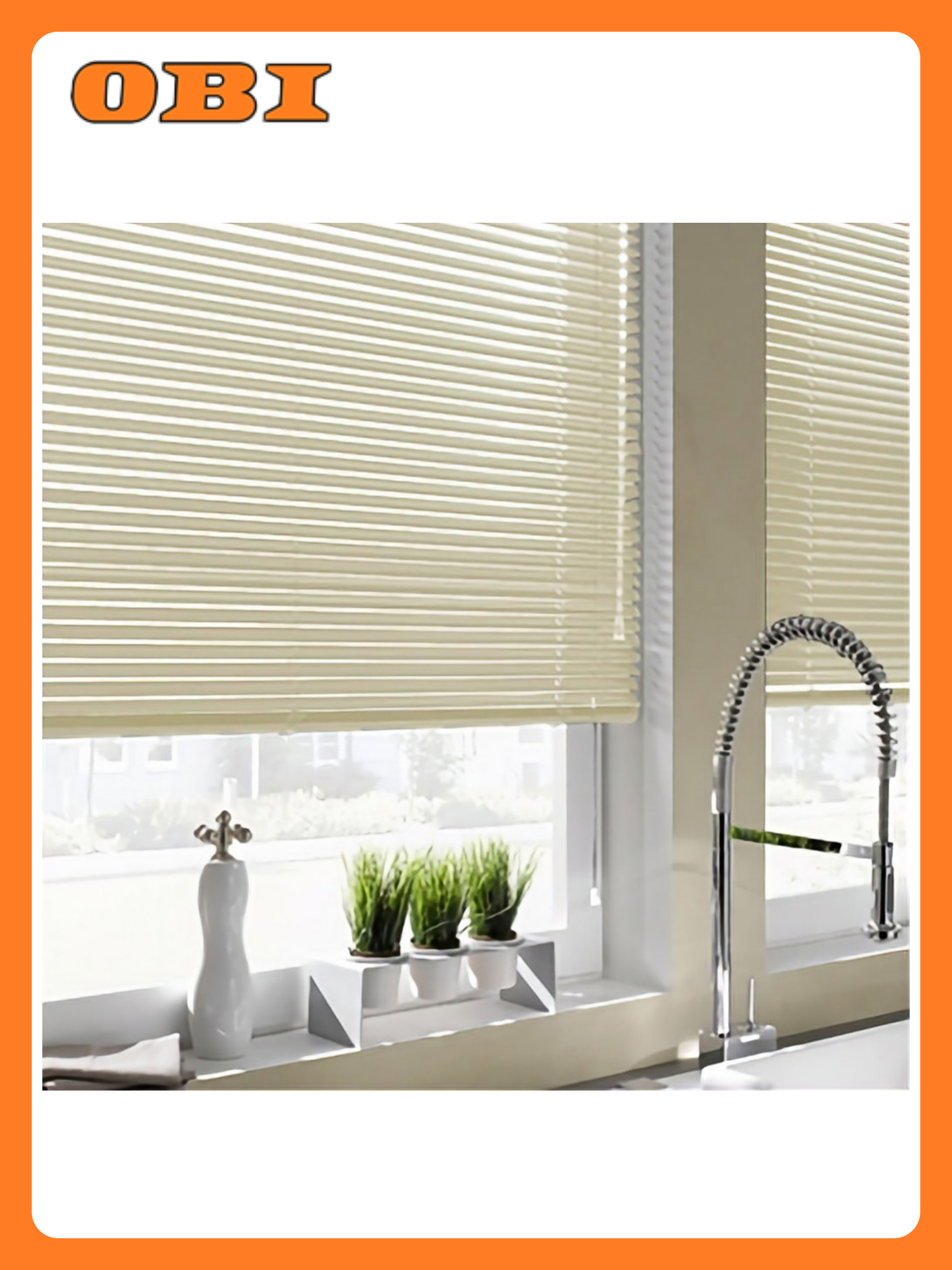 Жалюзи Эскар, горизонтальные, алюминиевые, 100x160 см, бежевые