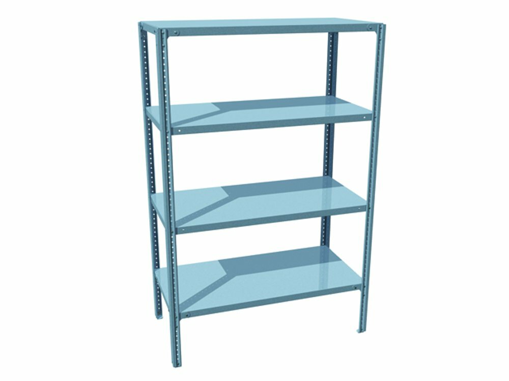 Стеллаж пакс-металл Титан МС-183, металлический, белый, 180x75x30 см