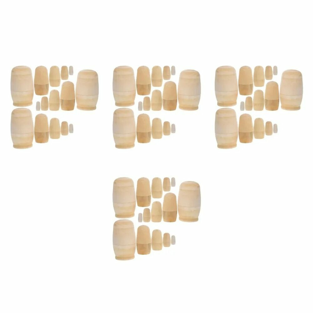 Деревянные матрёшки для раскрашивания, набор 12 комплектов, для игр и творчества детей