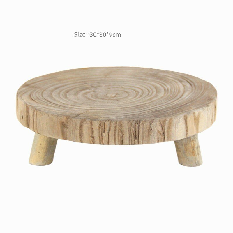 Деревянный поднос в стиле ваби-саби, поднос для чая из массива дерева, маленький чайный столик, журнальный столик для