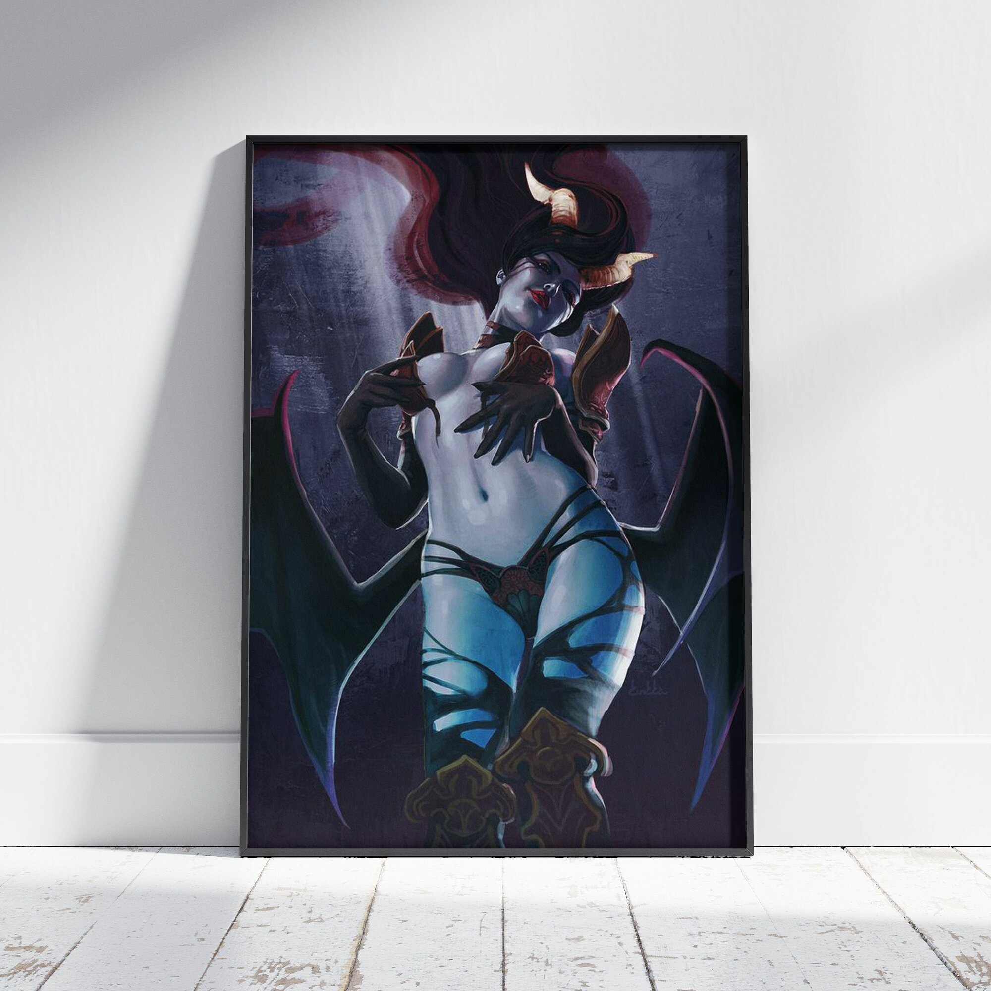 Плакат на стену для интерьера Dota 2 (Queen Of Pain 1) - Постер по игре формата A4 (21х30 см)