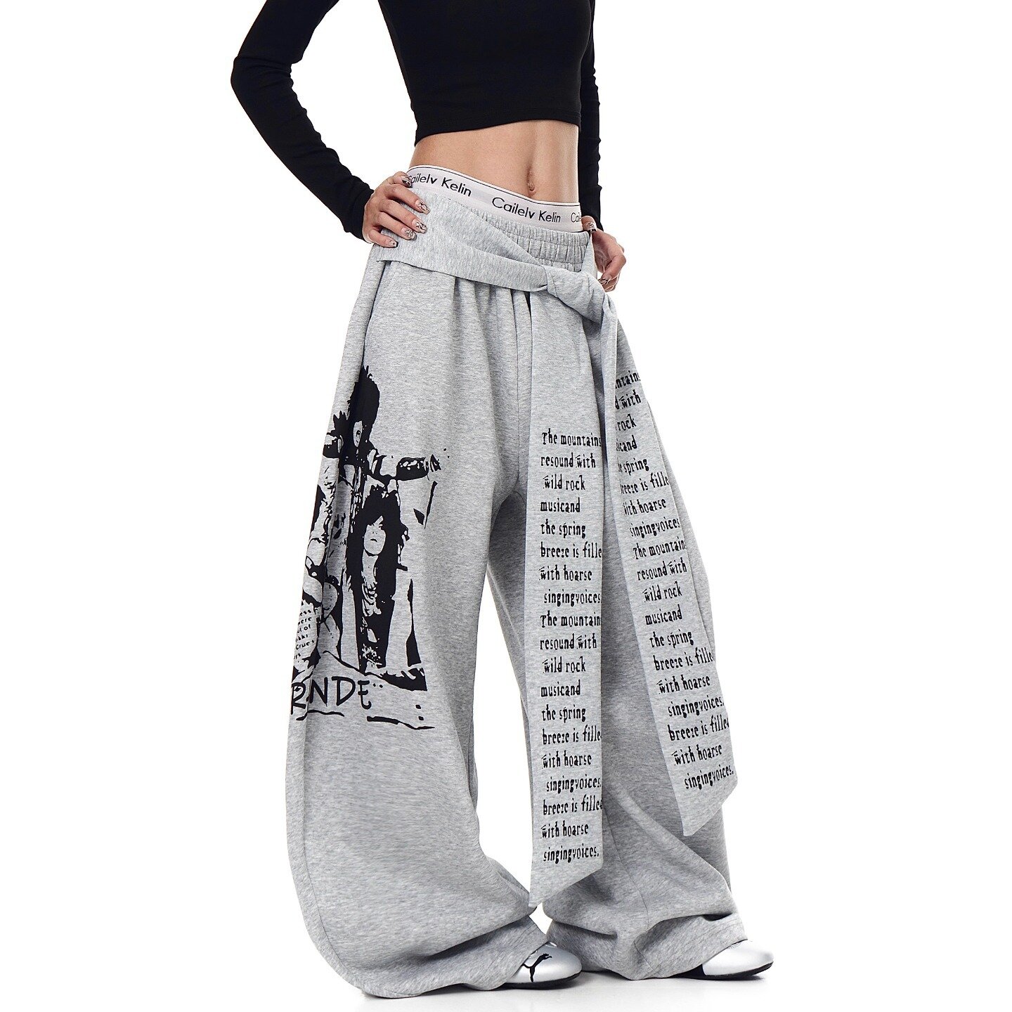 Комфортные LUO Джинсы для стрит-спорта Девушки Просторные Модные Эластичные хлопковые, Размер_2XL