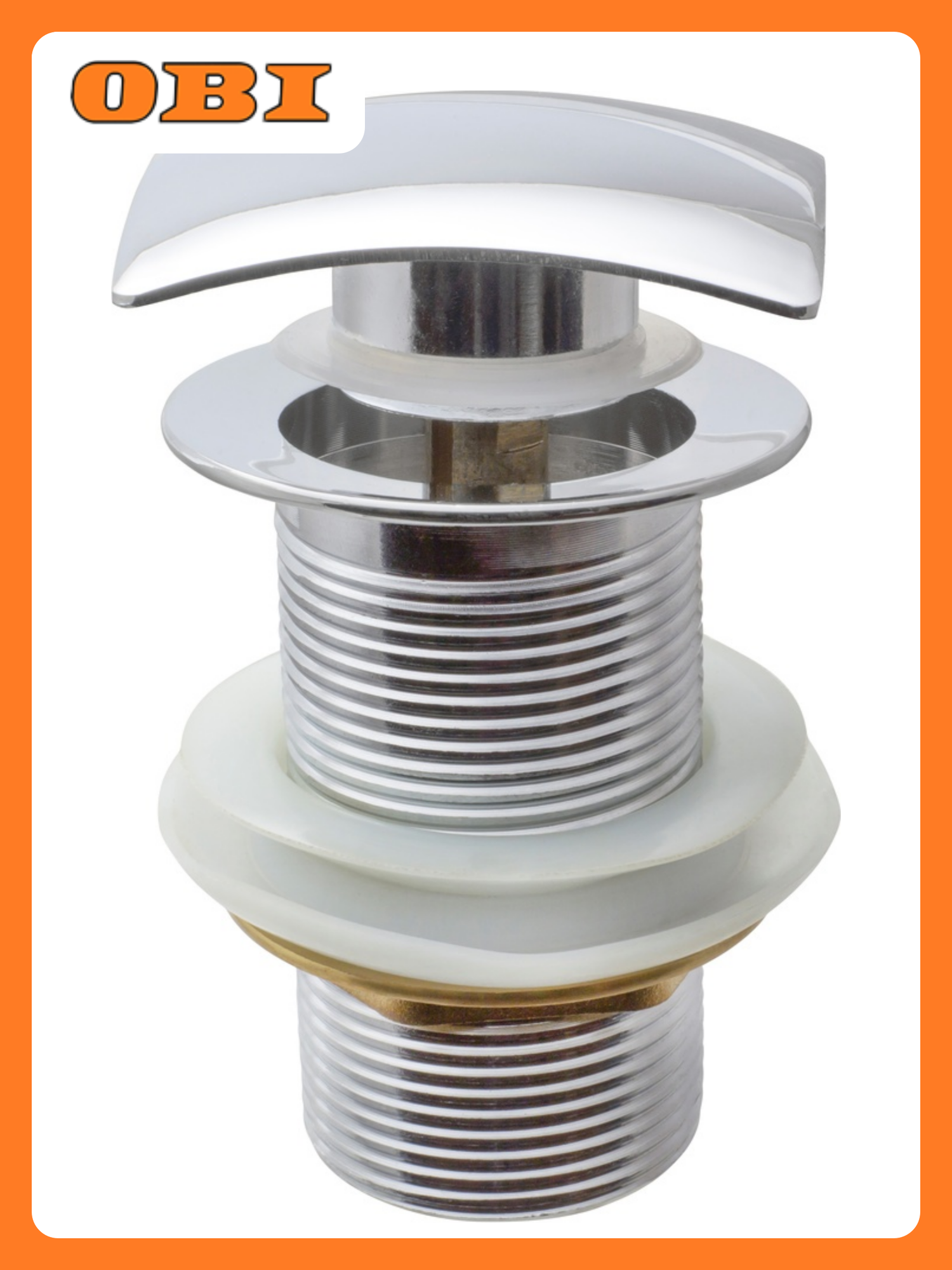 Выпуск-донный клапан для умывальника 1.1/4", клик-клак без перелива (квадратный)