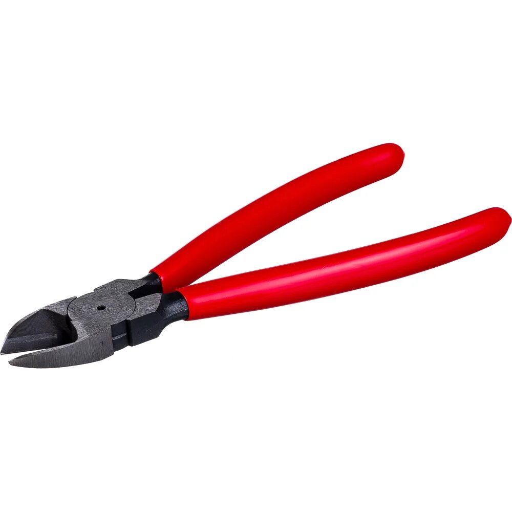Бокорезы KNIPEX KN-7001180 диагональные, с красными пластиковыми рукоятками и лезвиями из CrV проволоки — фото 1