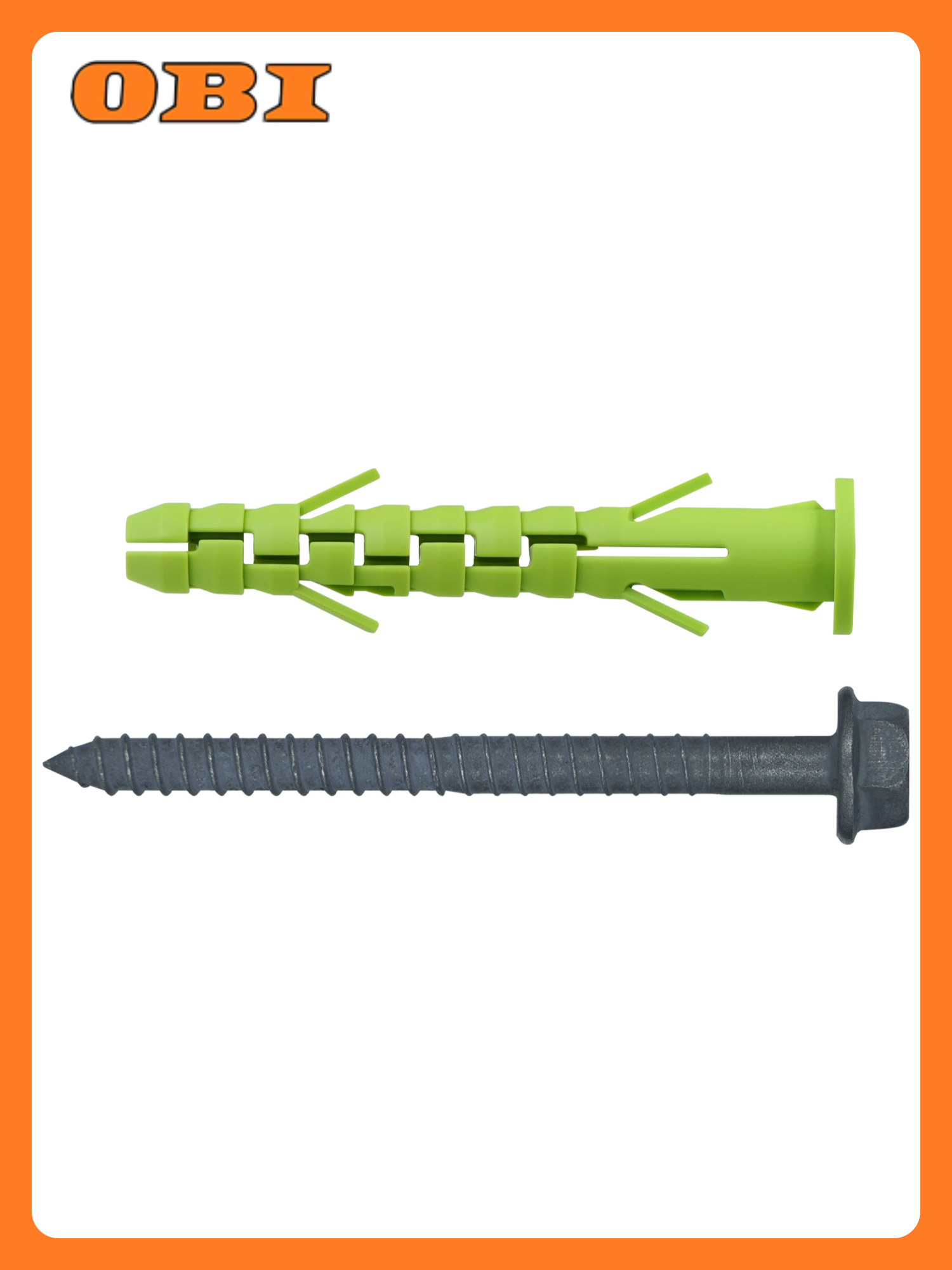 Дюбель-шуруп Европартнер, для газобетона, нейлон, 80 мм, 1 комплект