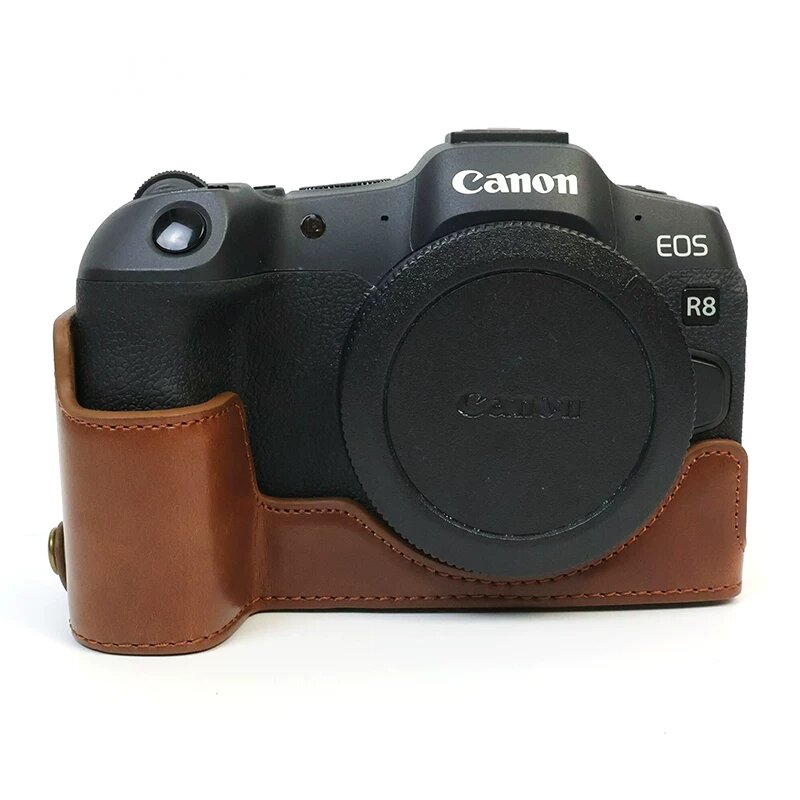 Кофе-коричневый, кожаная подставка для Canon EOS R8 RP