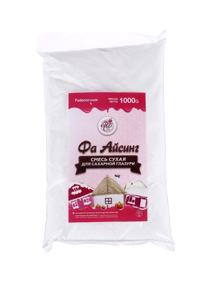 Смесь сухая для сахарной глазури "Фа Айсинг" (не содержит диоксид титана) (1кг*10) 10974135